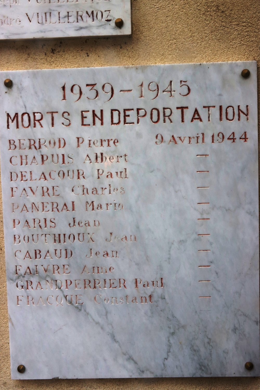 78e anniversaire de la commémoration de la Rafle de Pâques du 9 avril ...